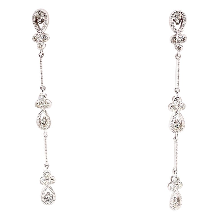 Diamond Drop Dangle Earring For Sale at 1stDibs