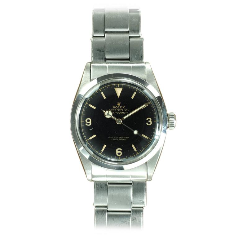 Rolex Stainless Steel Explorer Wristwatch Ref 6610 For Sale at 1stDibs
