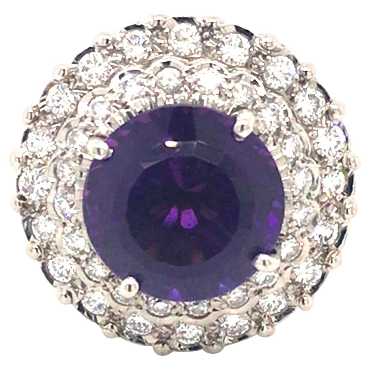 Panetta Amethyst Cluster Ring For Sale at 1stDibs