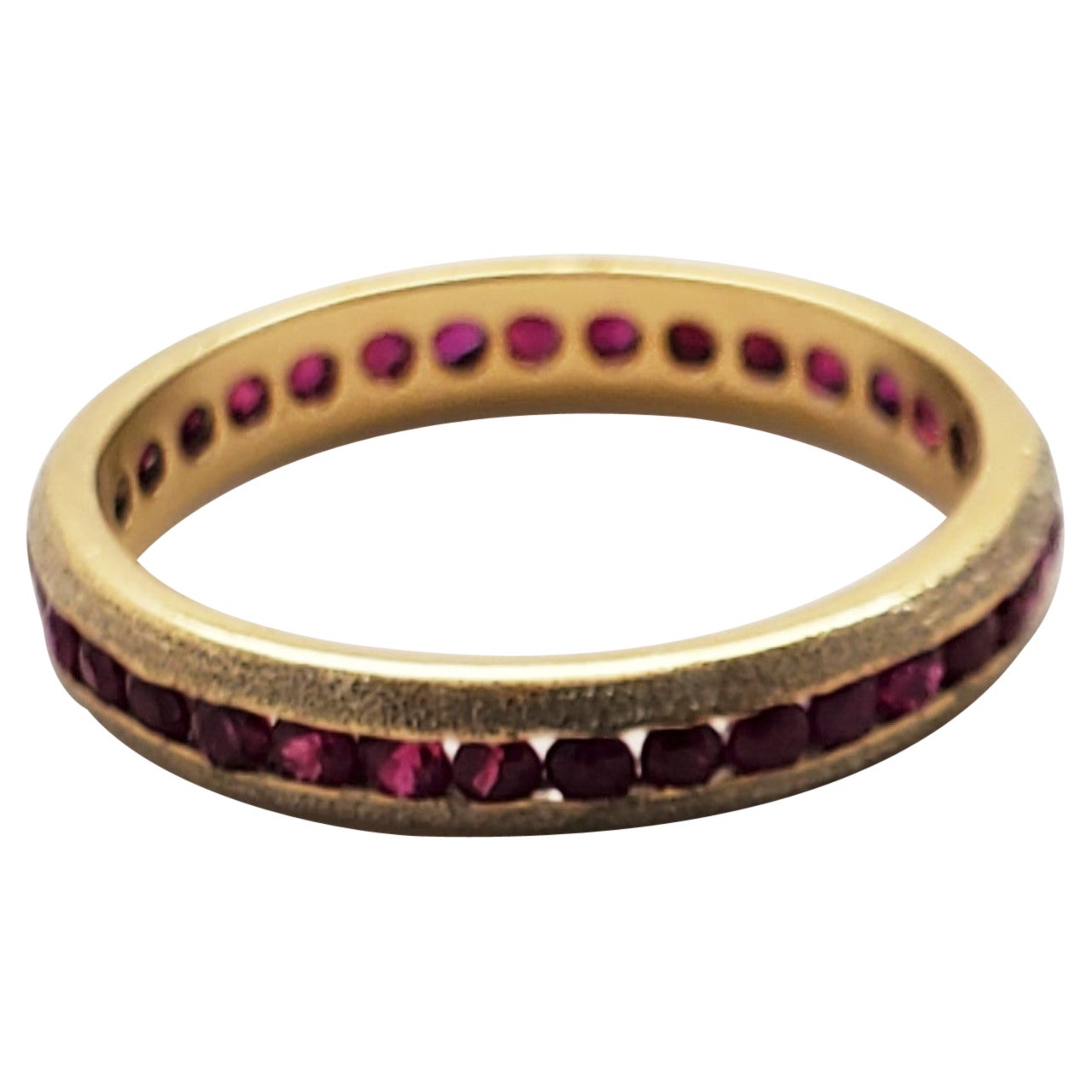 Chanel Matelasse Ruby Yellow Gold Band Ring at 1stDibs | chanel ruby ring