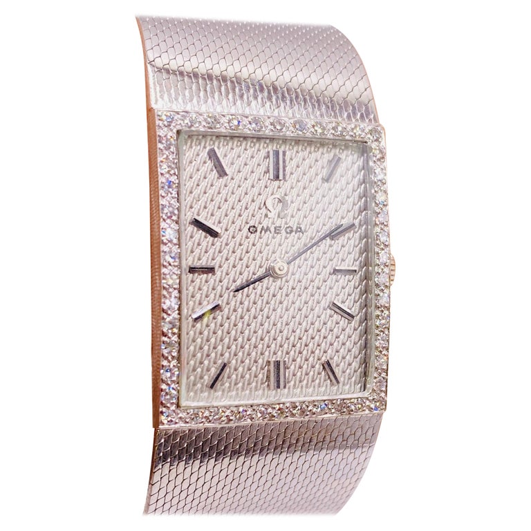 14K Gold and Diamond Omega Watch at 1stDibs