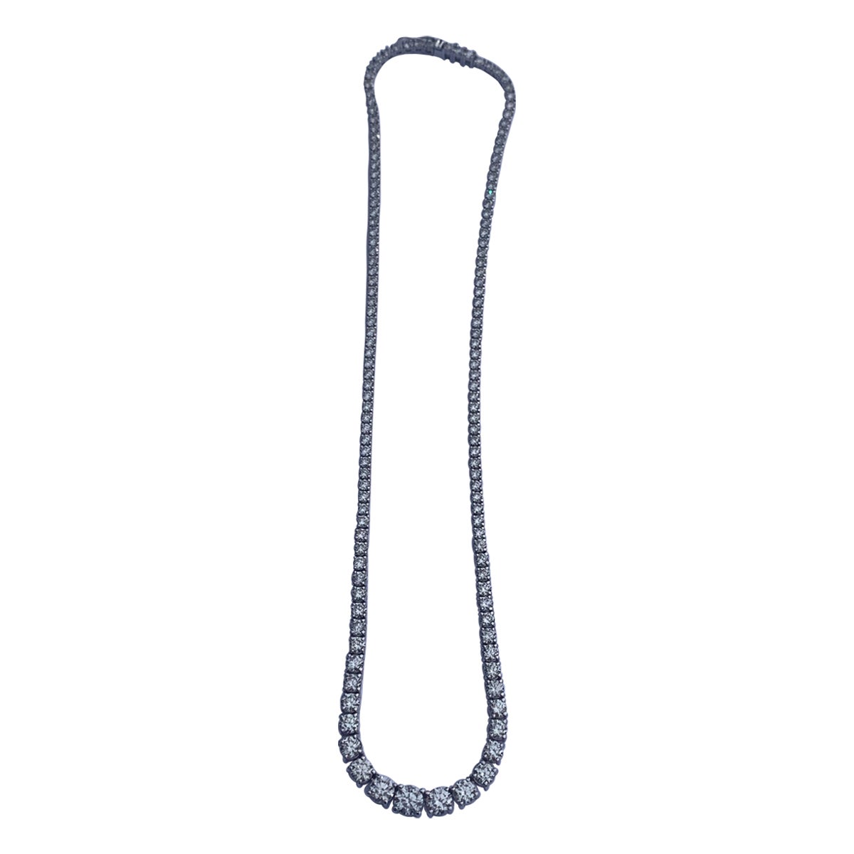 11.89 Carat Round Graduated Diamond Rivera Necklace at 1stDibs