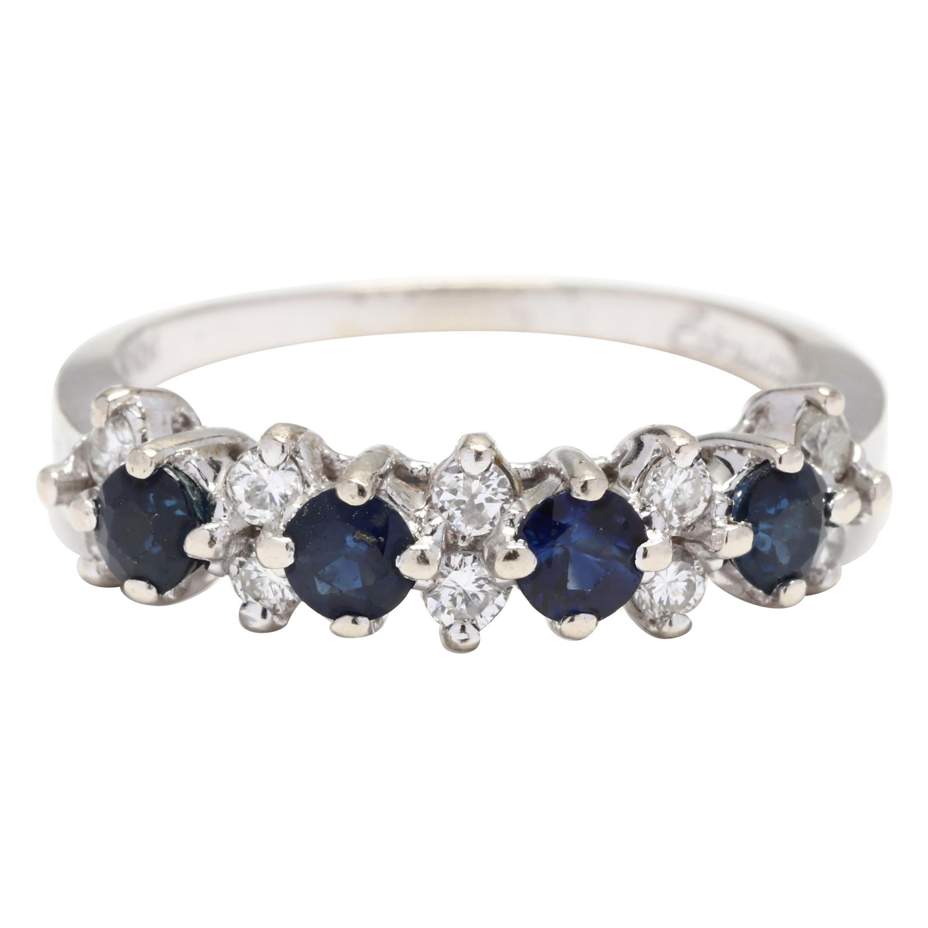 Chanel Sapphire Diamond Gold Stacking Ring at 1stDibs