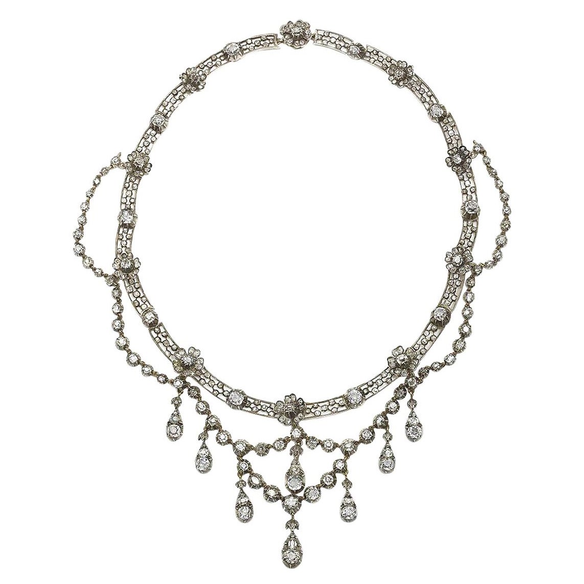 Magnificent Victorian Antique Gold and Coral Fringe Necklace, circa ...