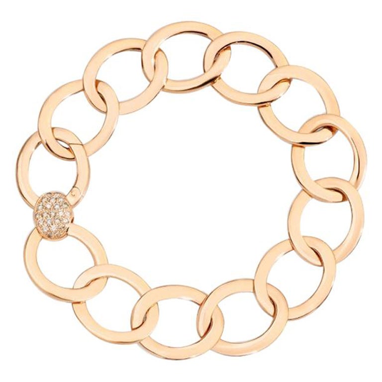 Pomellato Brera Rose Gold and Brown Diamonds Ladies Bracelet B.B910 ...