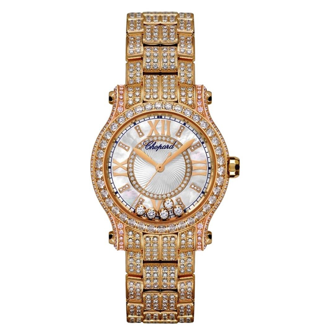Chopard Lady's Stainless Steel and Diamond Happy Sport Snowflake ...