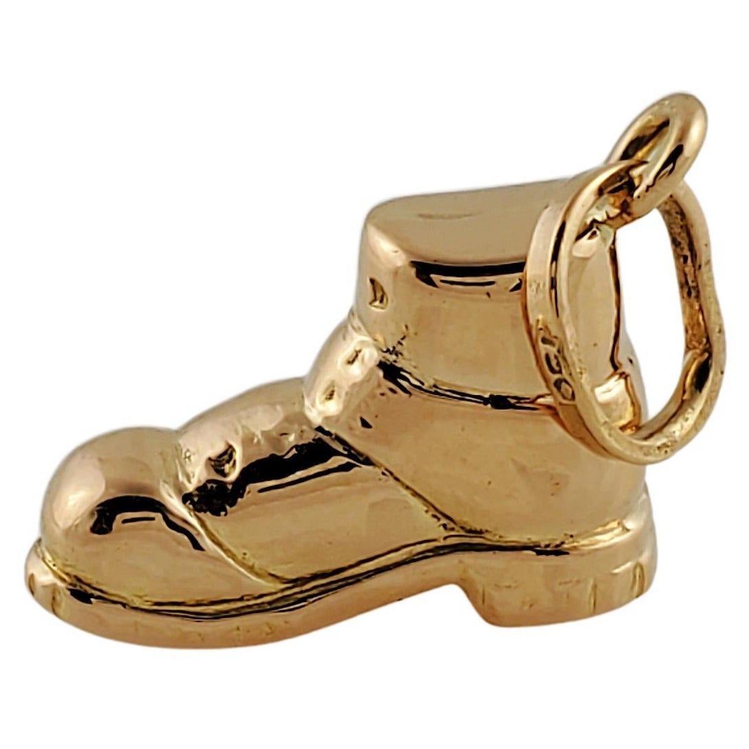 Vintage 9 Carat Gold Boot Charm with a Hidden Rhyme Scene Inside at 1stDibs