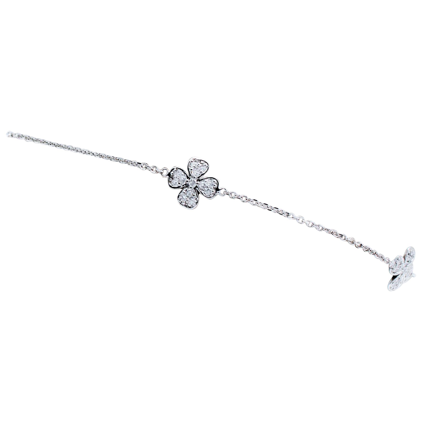 Gemolithos Modern White Gold and Diamond Dancing Bracelet "Move" at 1stDibs