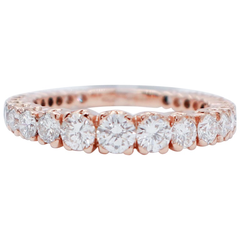 Diamonds, 18 Karat Rose Gold Modern Ring at 1stDibs