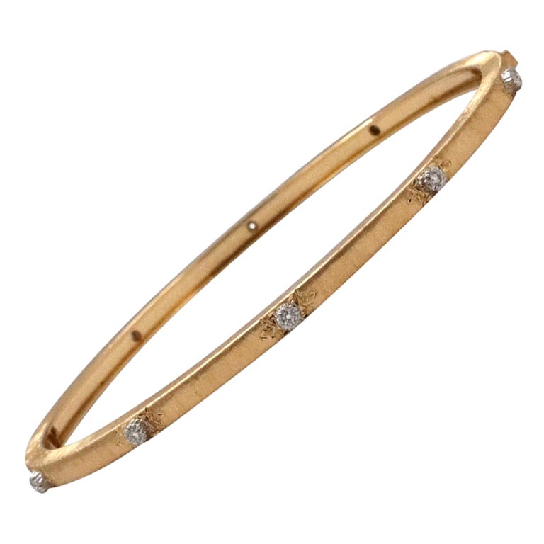 Buccellati 'Macri Classica' Yellow Gold Diamond Bracelet at 1stDibs