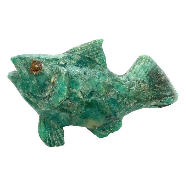 House of Diamonds Rare Collectible 500+Carat Emerald Fish For Sale at ...
