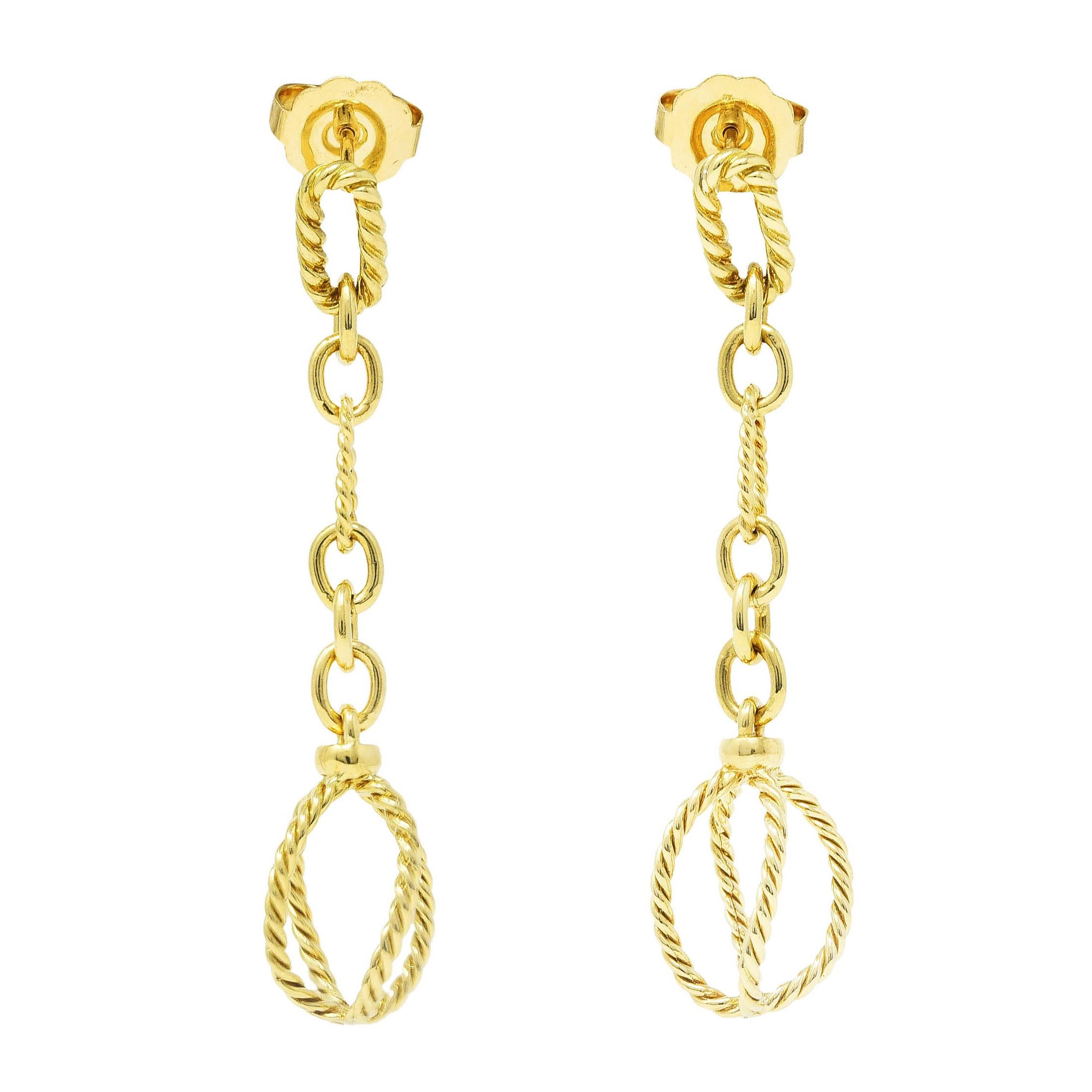 Gucci Marina Chain Link 18 Karat Yellow Gold Earrings at 1stDibs