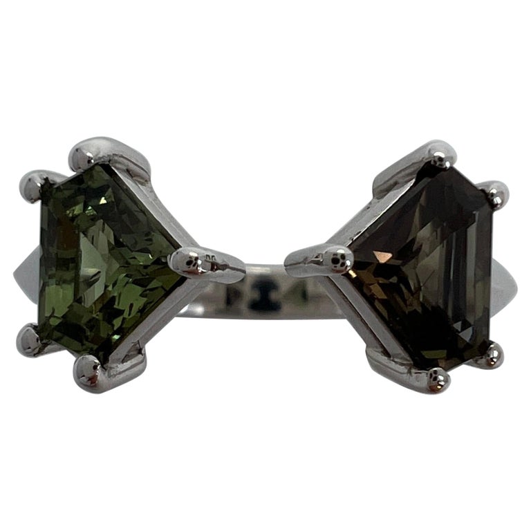 ITSIT Unique Fancy Color Change Sapphire Pentagon Cut 18k White Gold ...