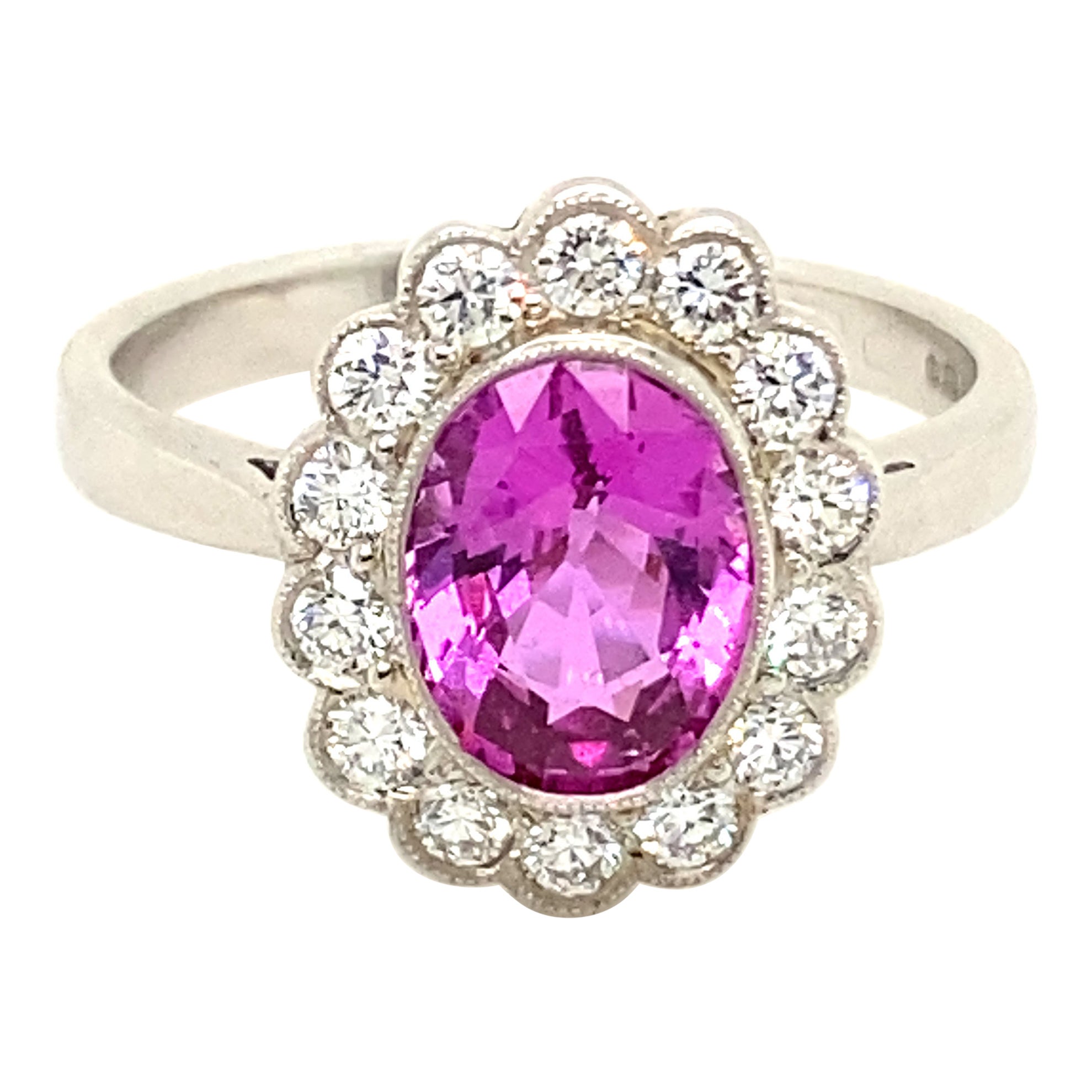 Harry Winston "Cluster" Platinum Diamond and Sapphire Ring at 1stDibs ...