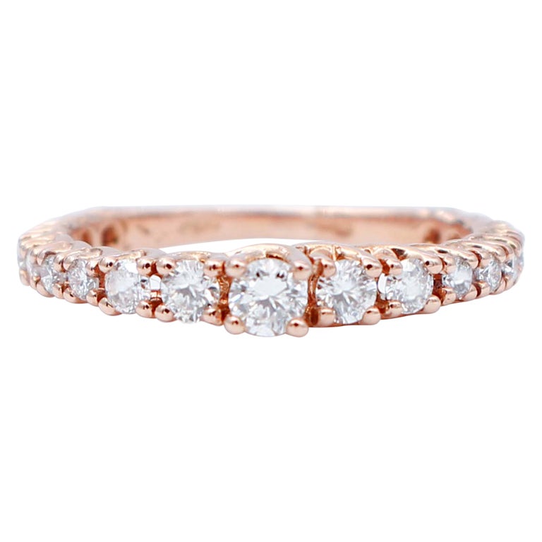 Diamonds, 18 Karat Rose Gold Modern Ring at 1stDibs