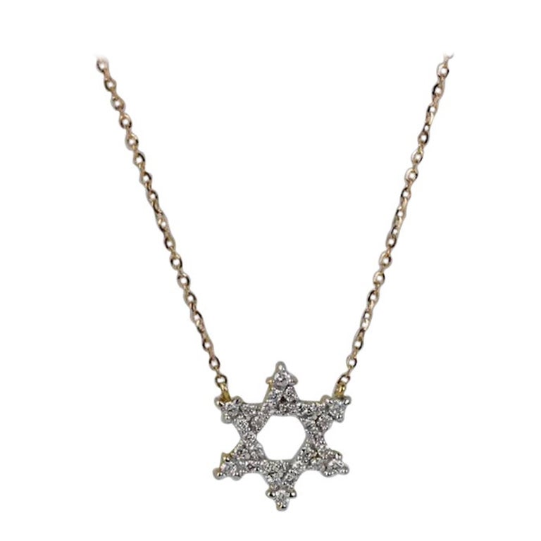 Jewish Religious Charm Ten Commandments Necklace 14 Karat For Sale at ...