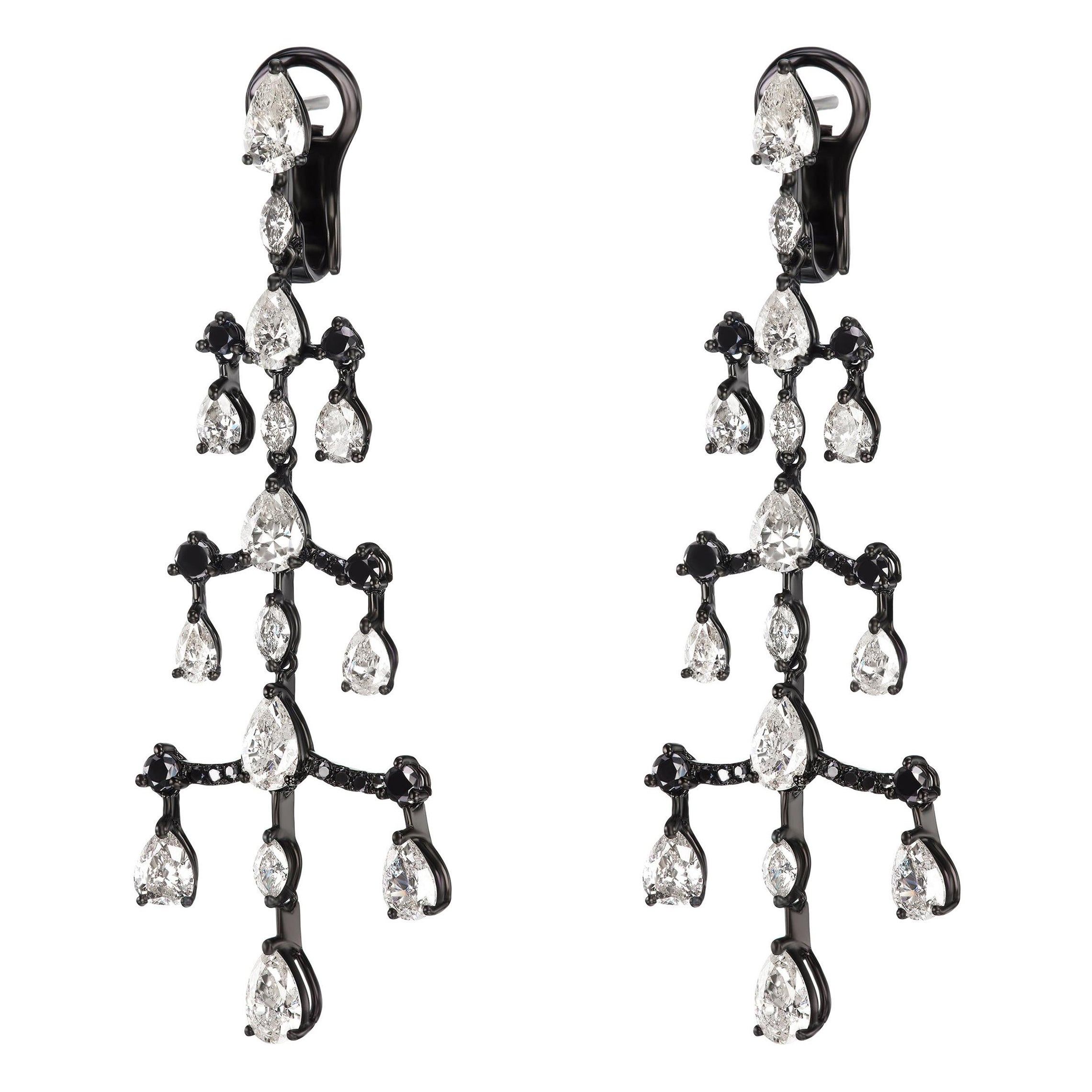 Milky Brown Diamond gold Chandelier Earrings For Sale at 1stDibs Milky Brown Diamond gold Chandelier Earrings For Sale at 1stDibs