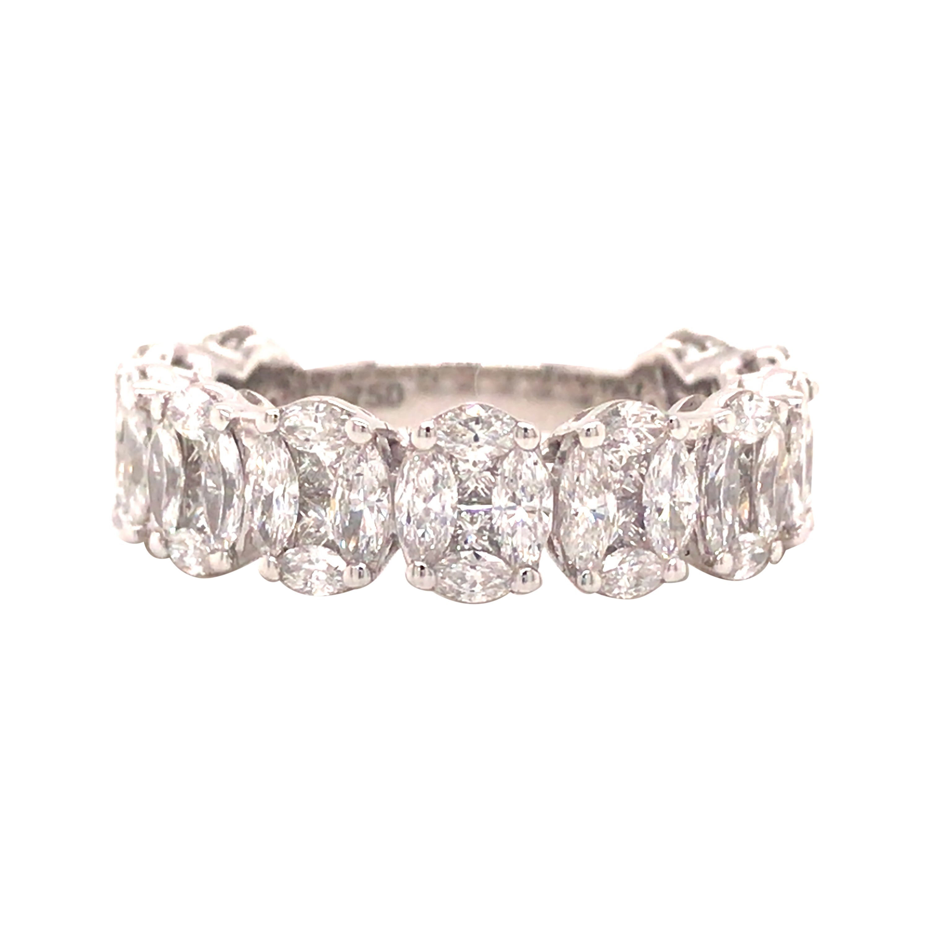 Princess Cut Diamond, Marquise Cut Diamond Unique Ring 18K Yellow Gold ...