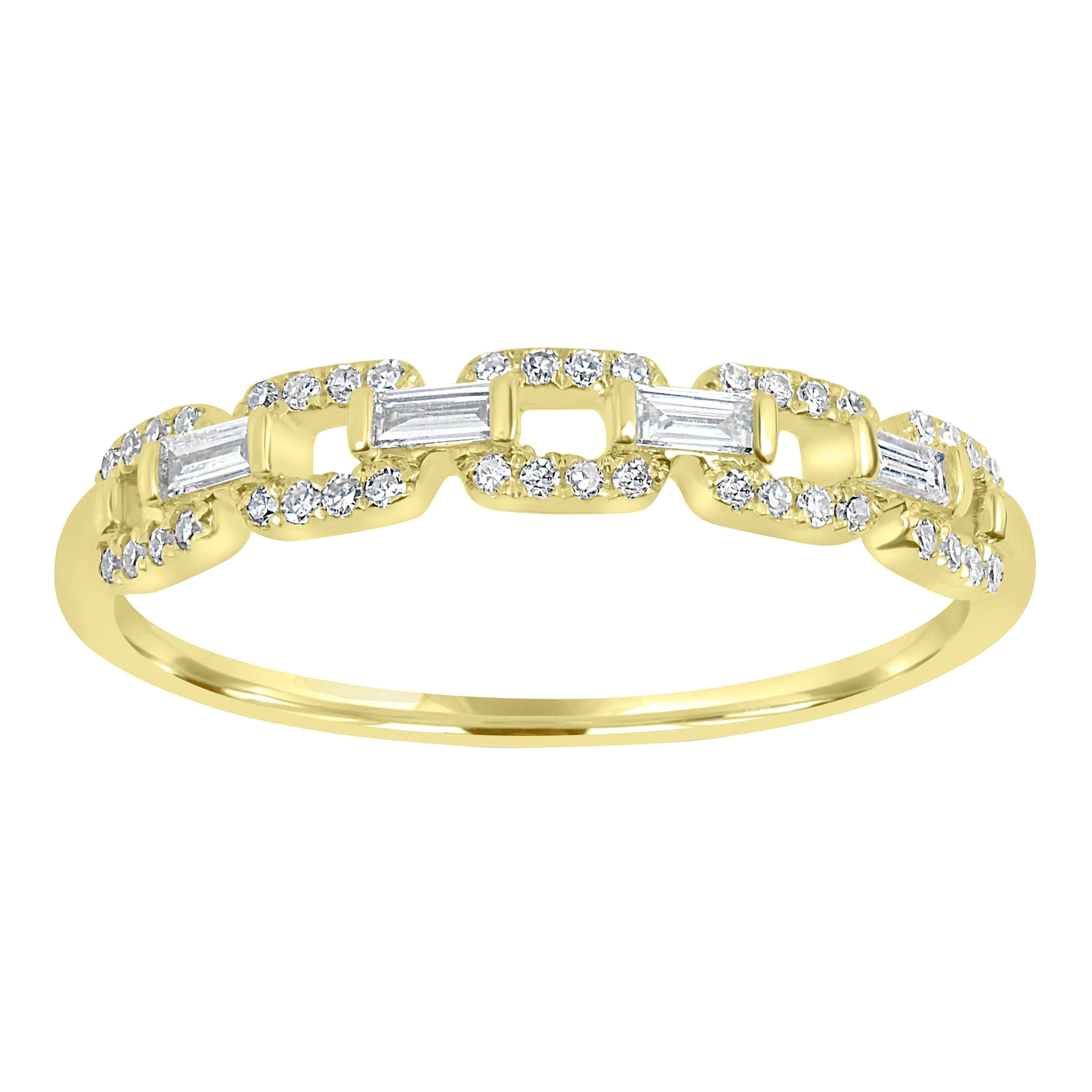Diamond Gold Expandable Link Band Ring For Sale at 1stDibs | expandable ...