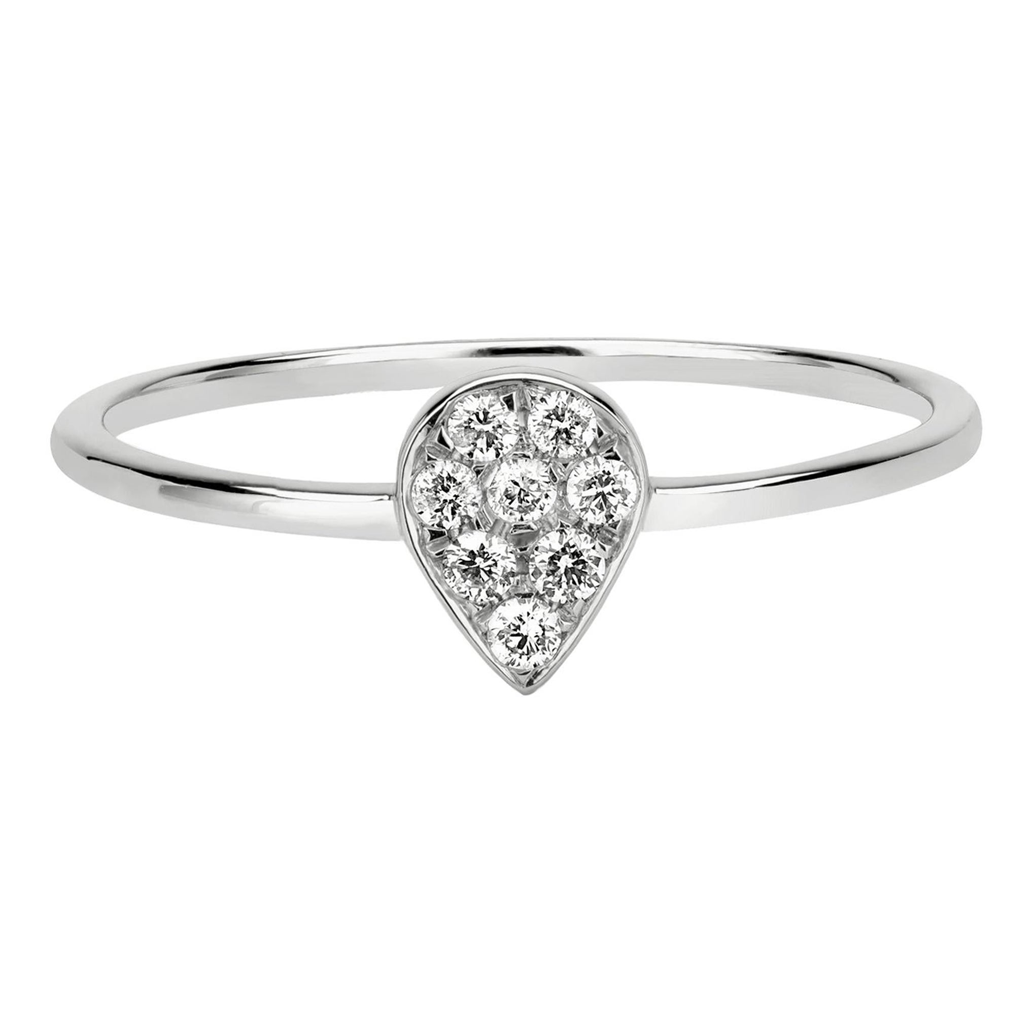 Tenthio Gold and Diamond Teardrop Ring For Sale at 1stDibs