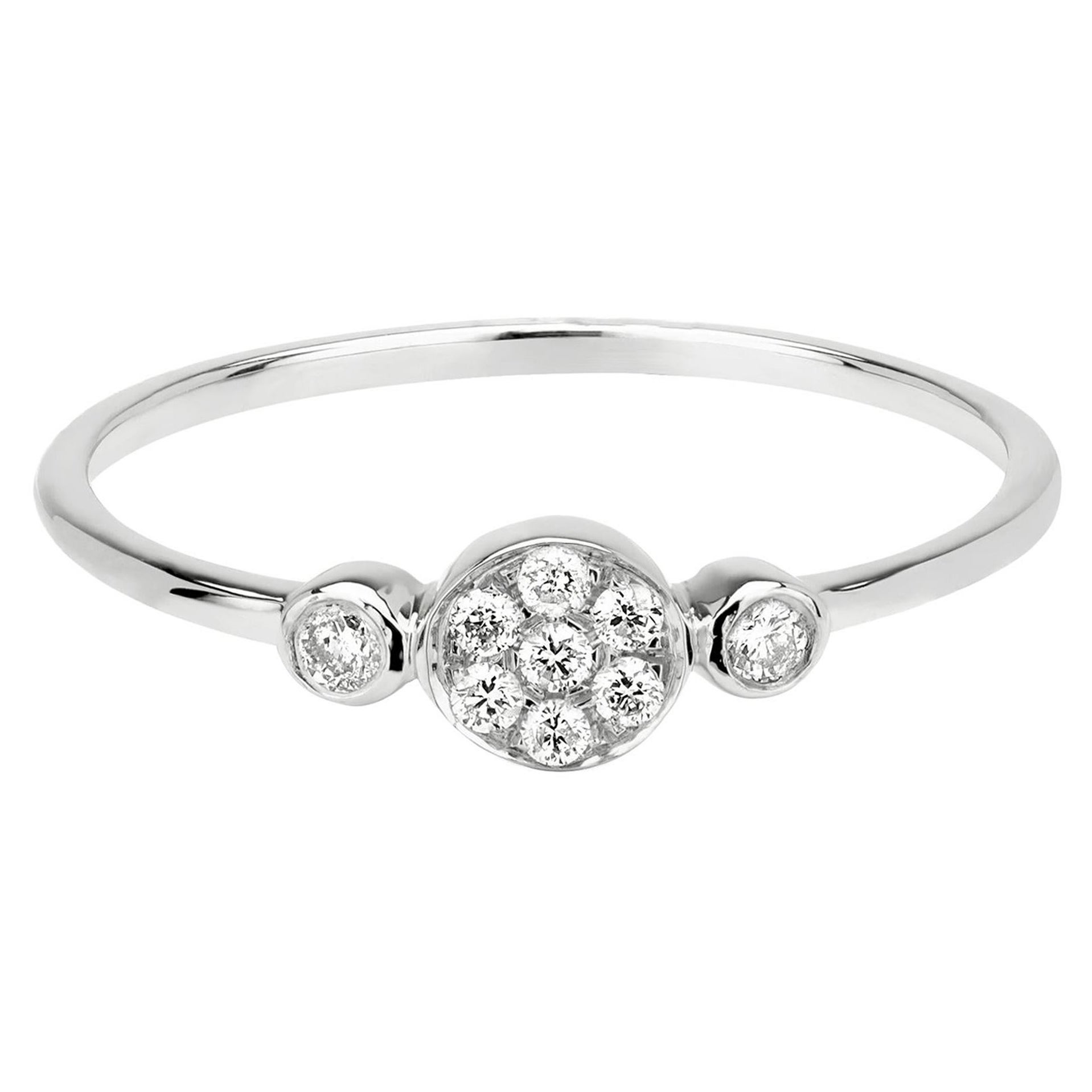 Luxle Diamond Circle Ring in 18k Yellow Gold For Sale at 1stDibs
