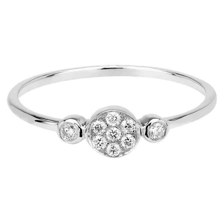 Luxle Diamond Circle Ring in 18k White Gold For Sale at 1stDibs