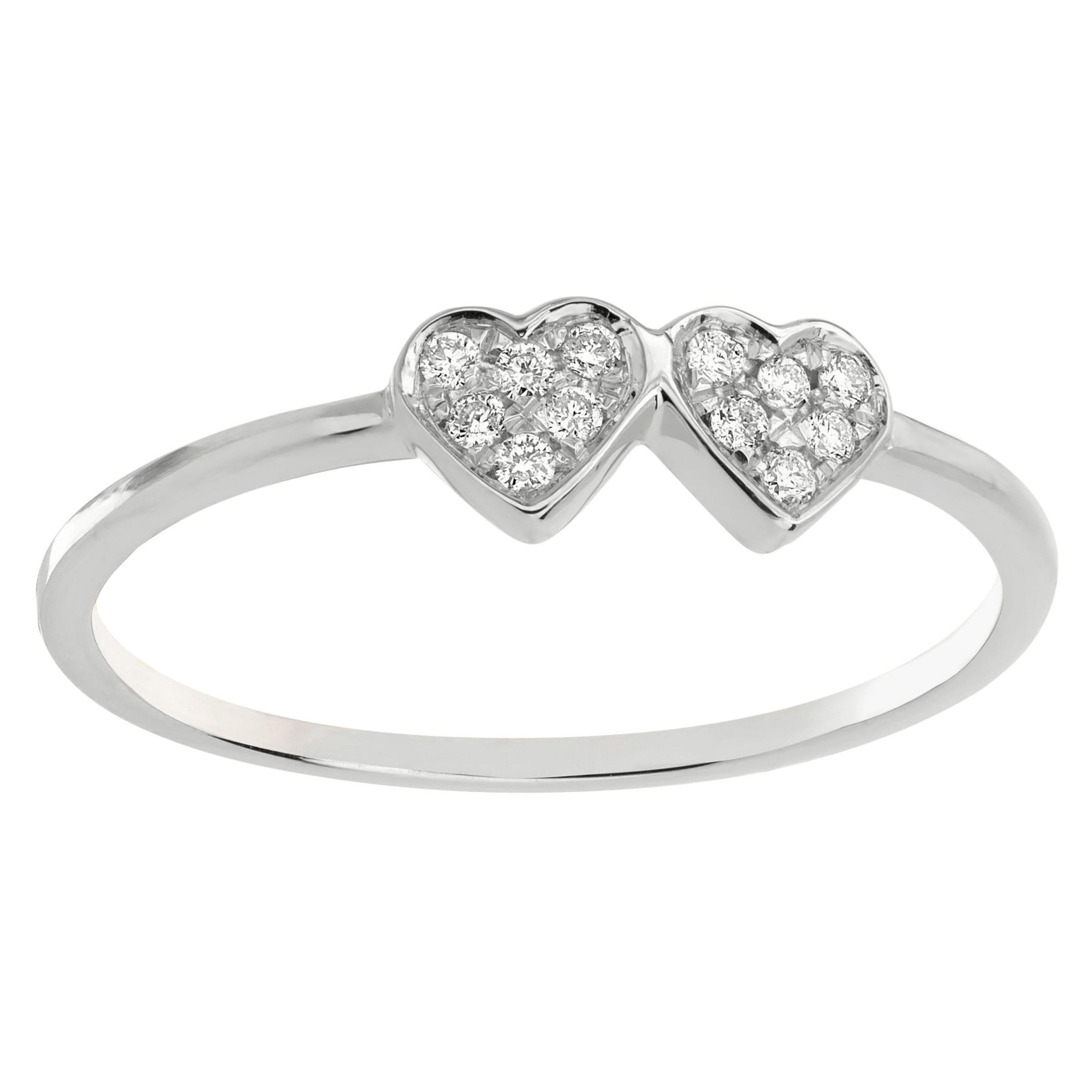 Dual Butterfly Ring with Diamonds in 18 Karat Gold at 1stDibs
