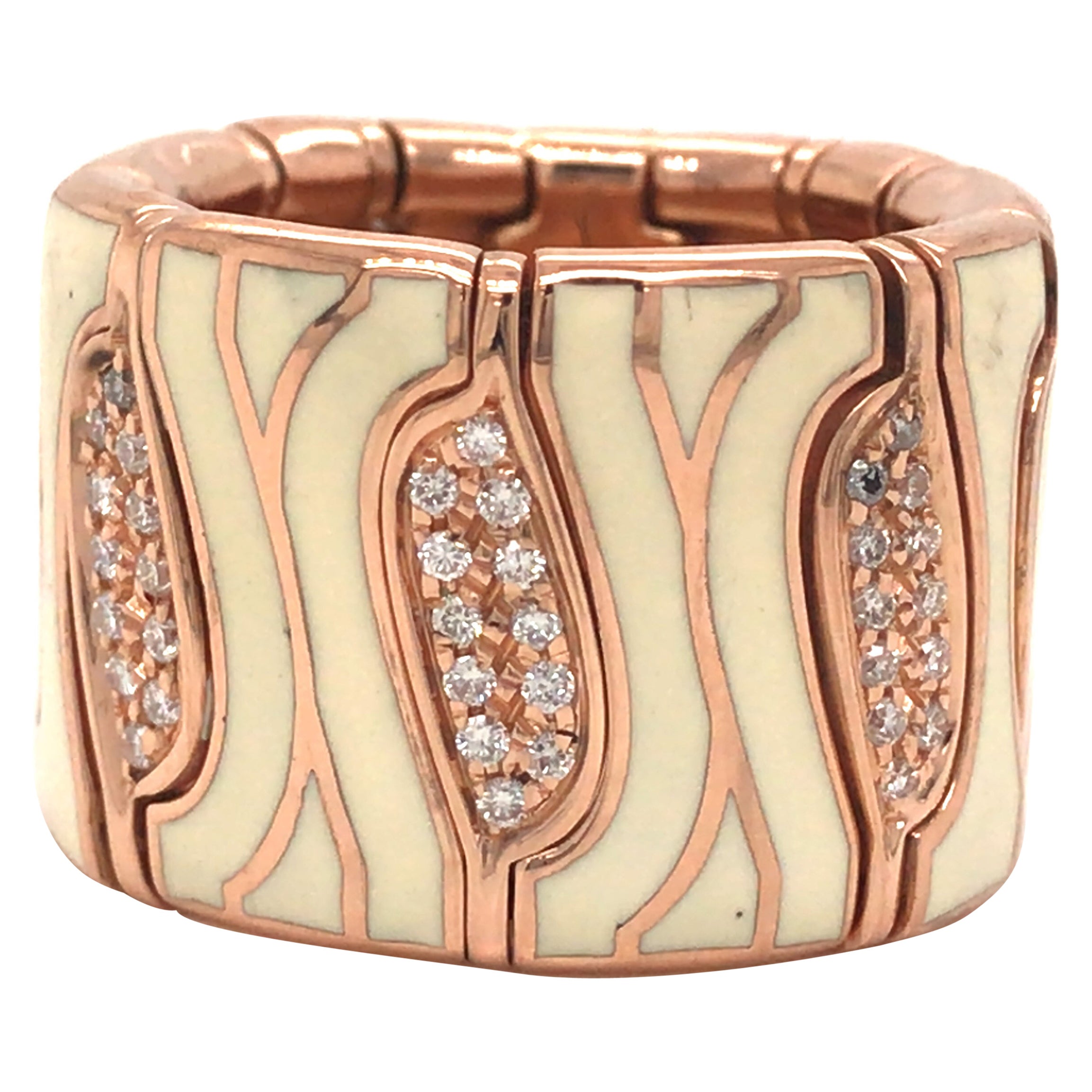 English Diamond Enameled 18k Gold Harlequin Ring, circa 1890 For Sale ...