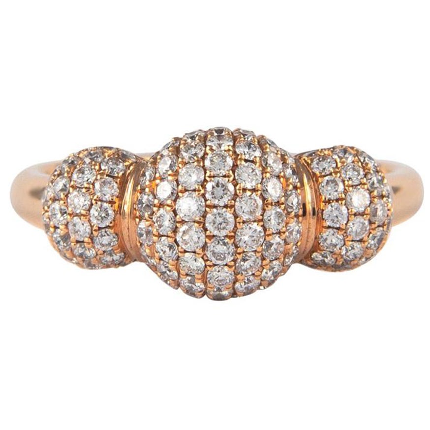 Gold and Ivory Domed Ring at 1stDibs