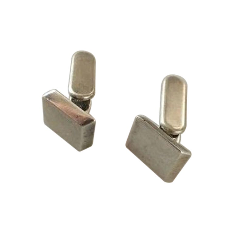 Tiffany and Co. Enamel Sterling Silver Nautical Cuff Links at 1stDibs