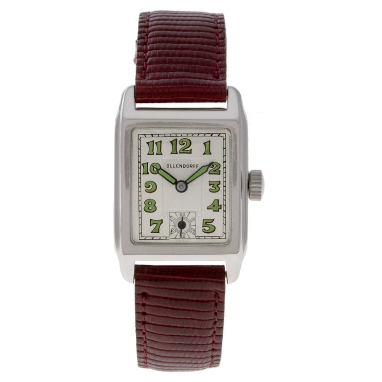 Ollendorff Classic Watch Ref 3865 14k White Gold Case Manual at 1stDibs