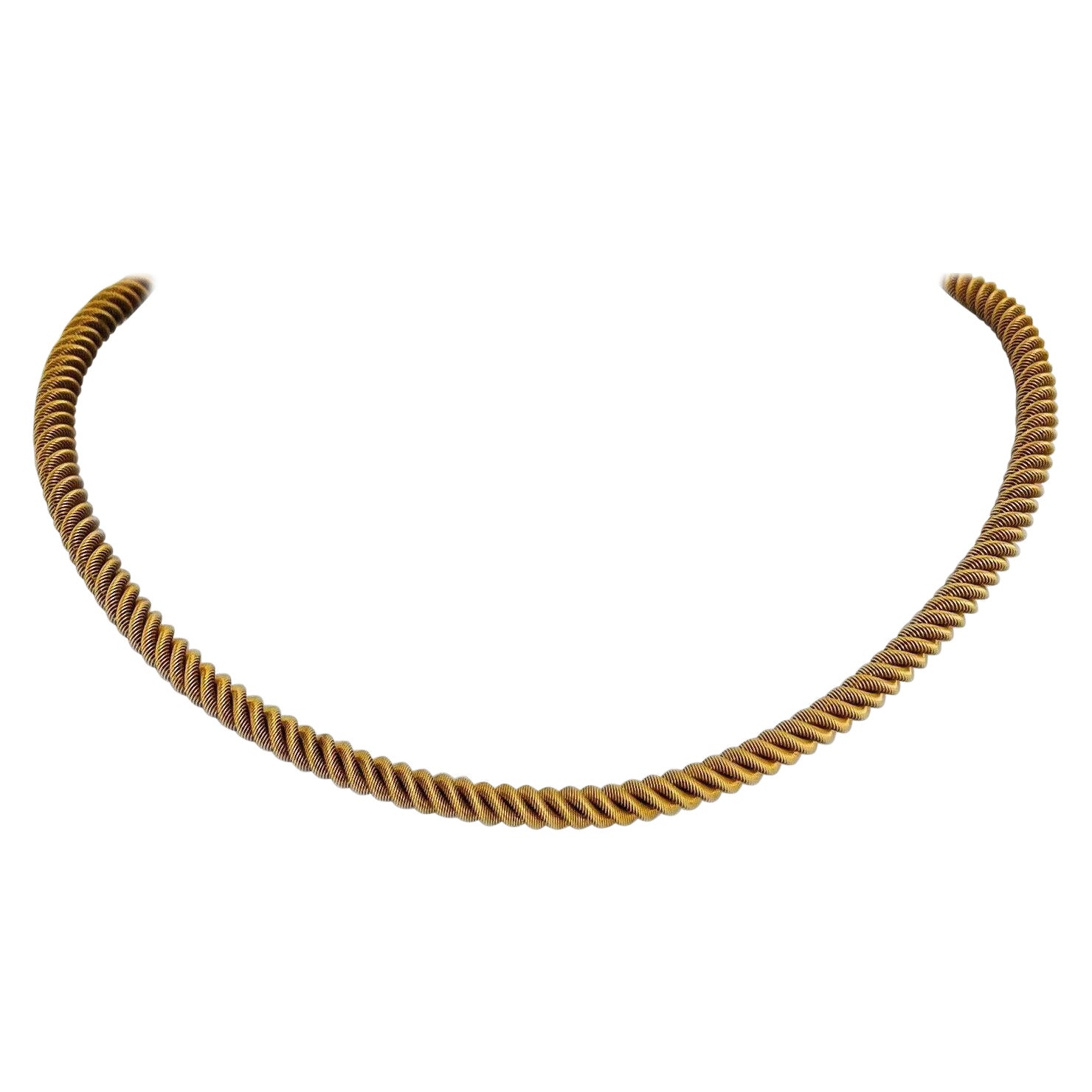 Diamond Gold Flexible Necklace at 1stDibs