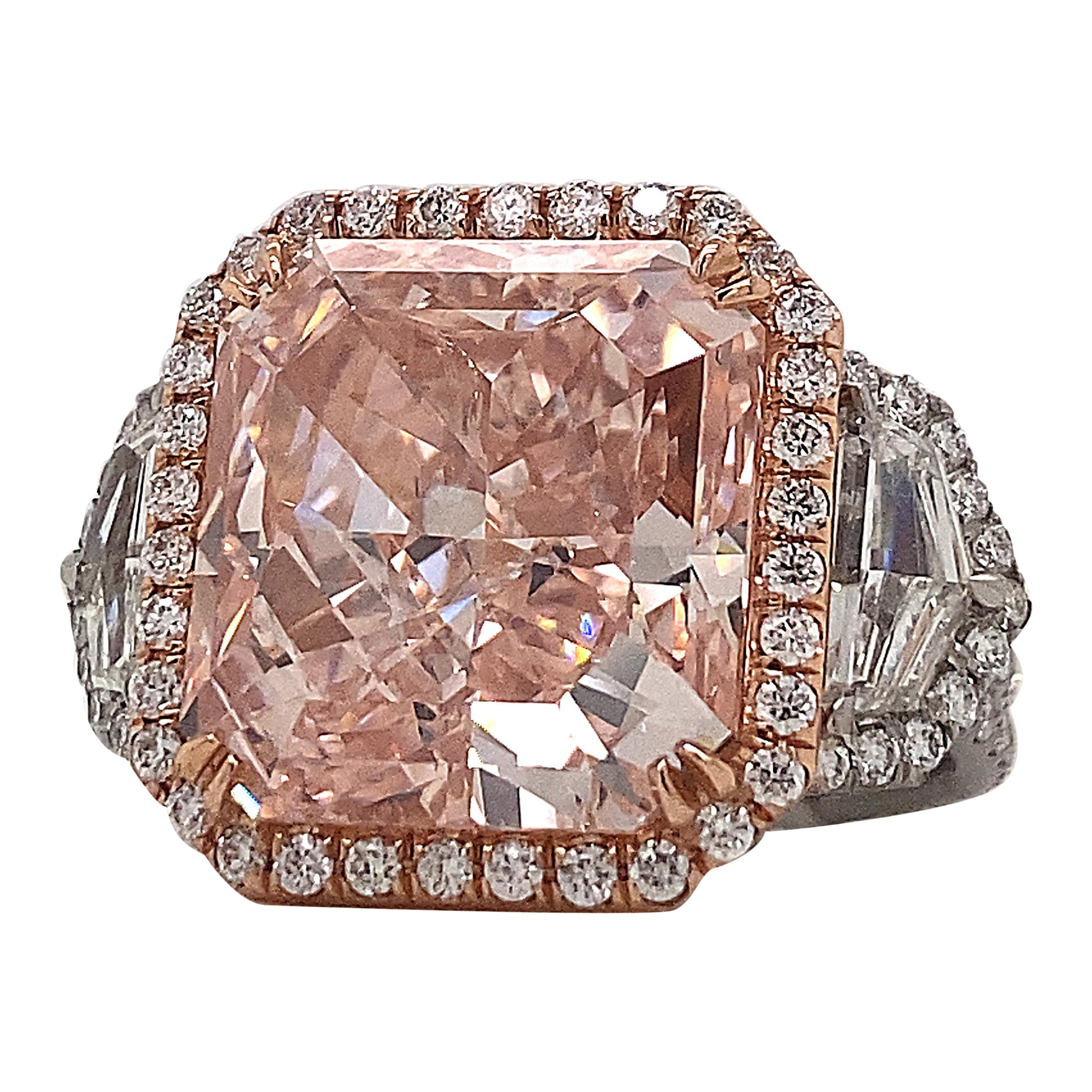 Fancy Brown Pink Diamond Ring Radiant Cut 1.66 Carats GIA Certified For ...