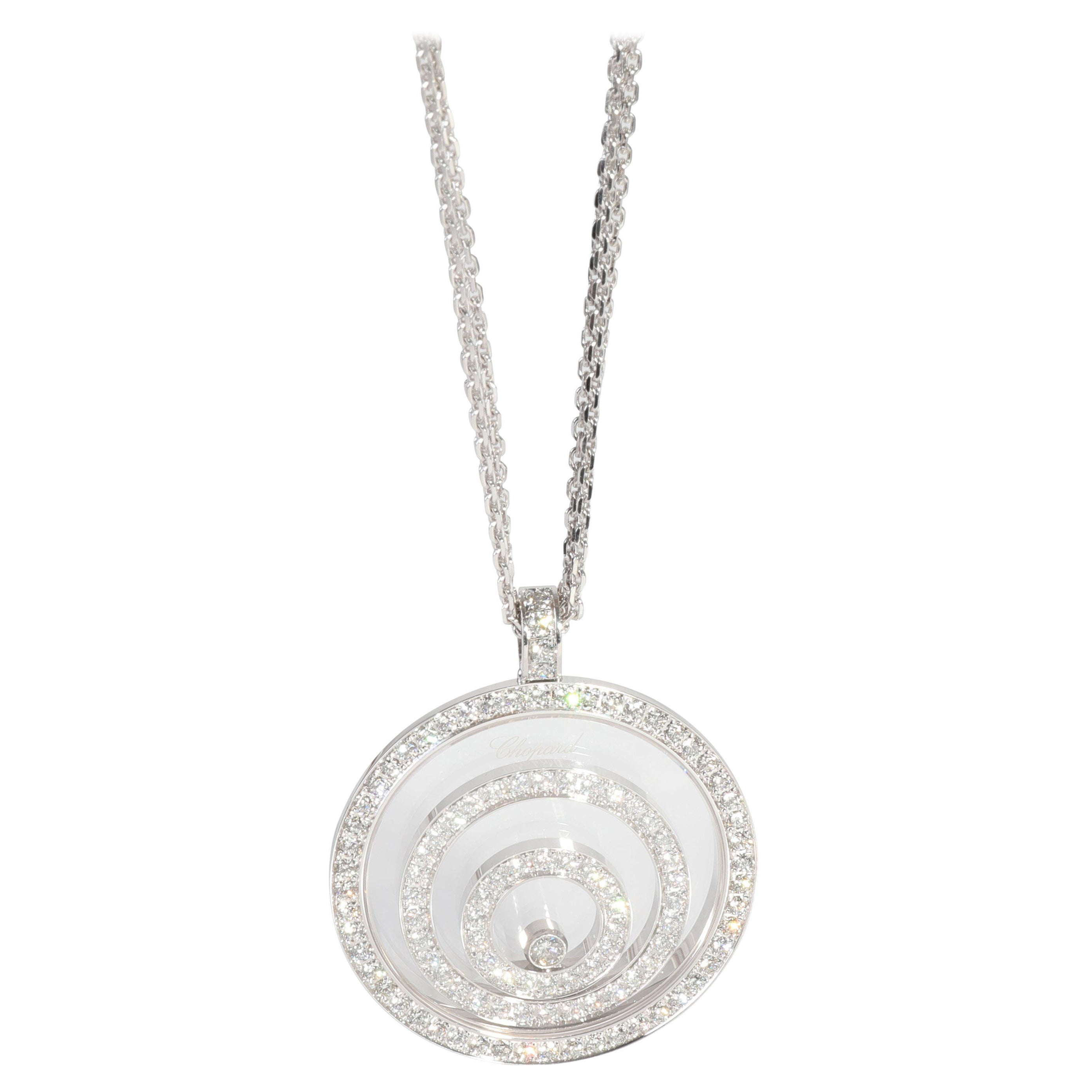 Chopard "Happy Spirit" White Gold Diamond Pendant For Sale at 1stDibs