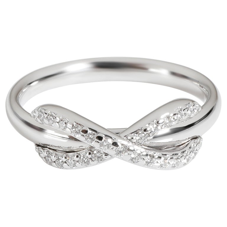 Tiffany and Co. Infinity Diamond Ring in 18K White Gold 0.13 CTW For ...