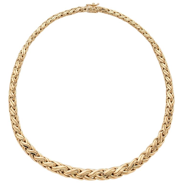 Tiffany and Co. Braided Gold Necklace at 1stDibs
