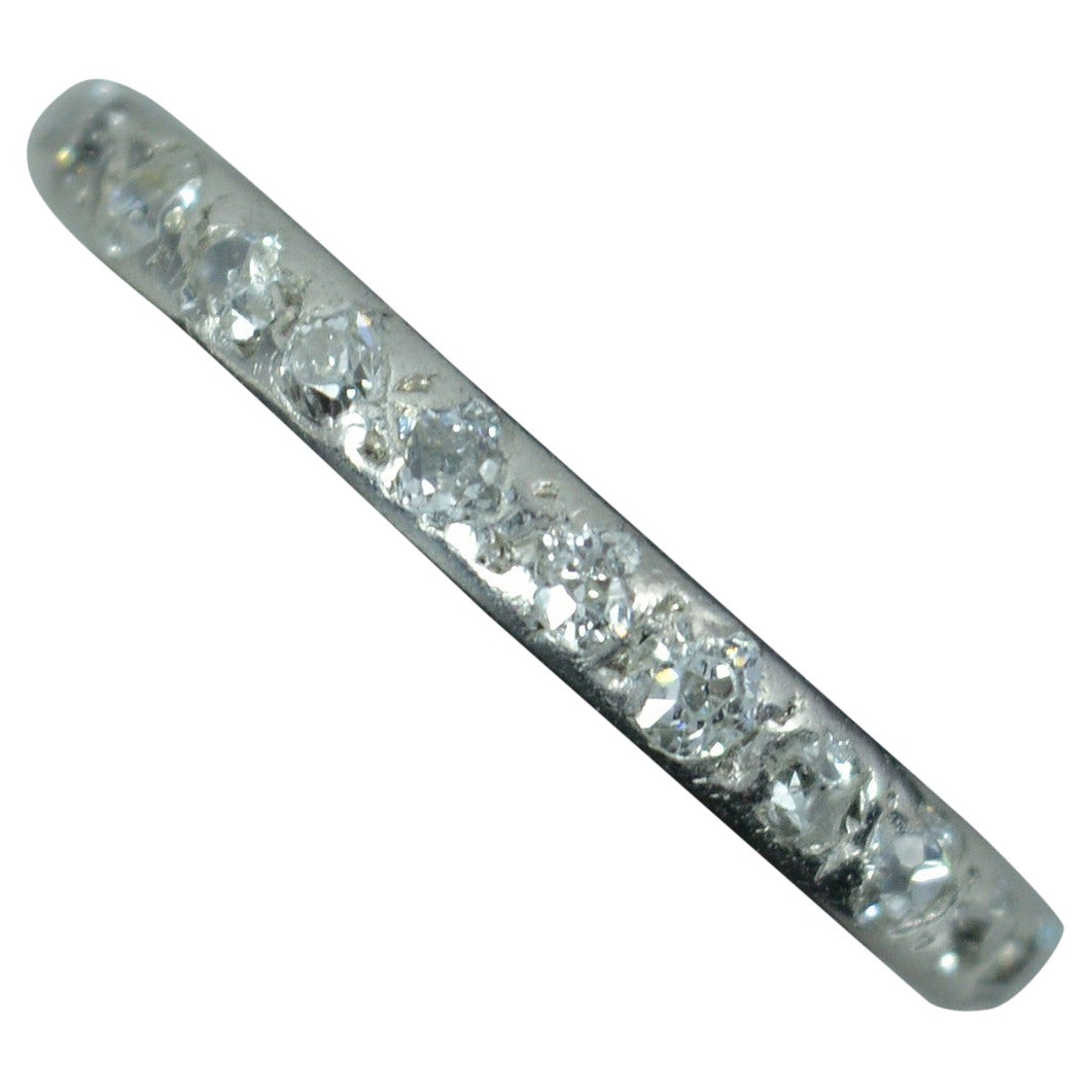 Handmade Ethical Full Diamond Eternity Ring in Platinum c7.50 Carat For ...