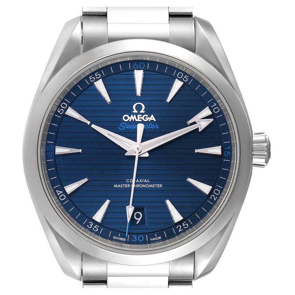 Omega Seamaster Aqua Terra Blue Dial Watch 231.10.39.21.03.002 Box Card ...