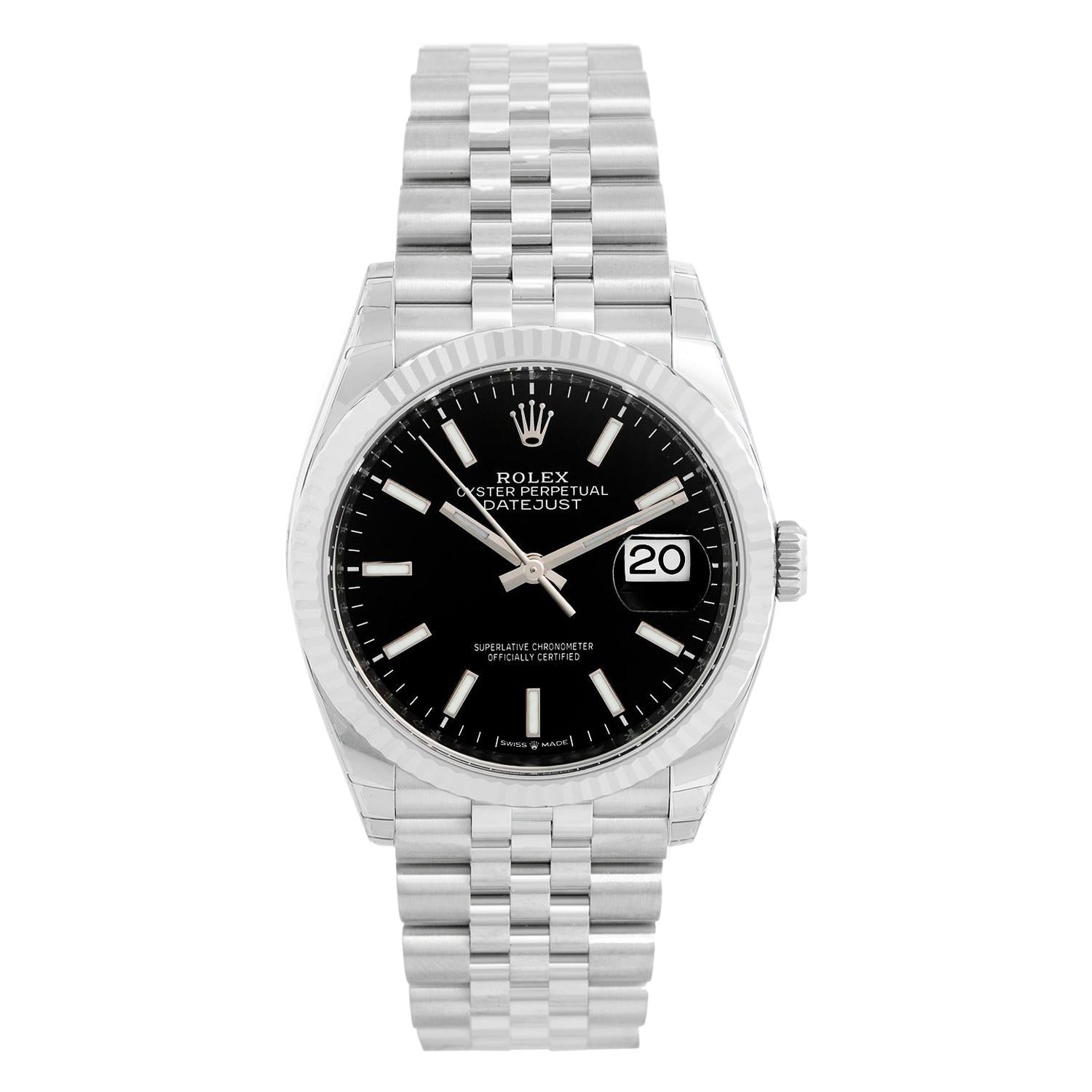 Rolex Datejust Men's Stainless Steel Watch 1601 on Strap at 1stDibs