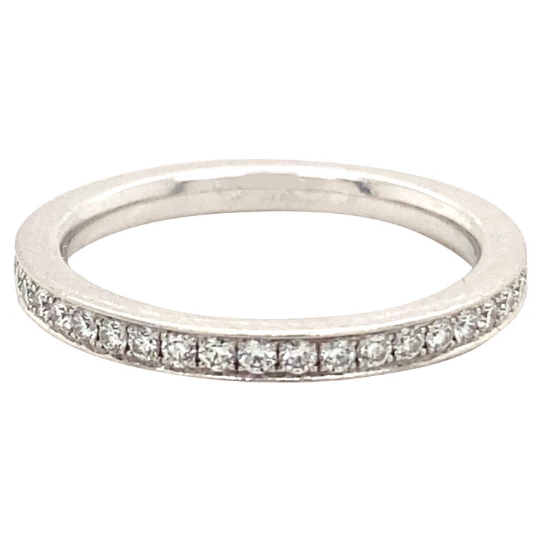Graff Diamond Platinum Thread Set Eternity Ring For Sale at 1stDibs