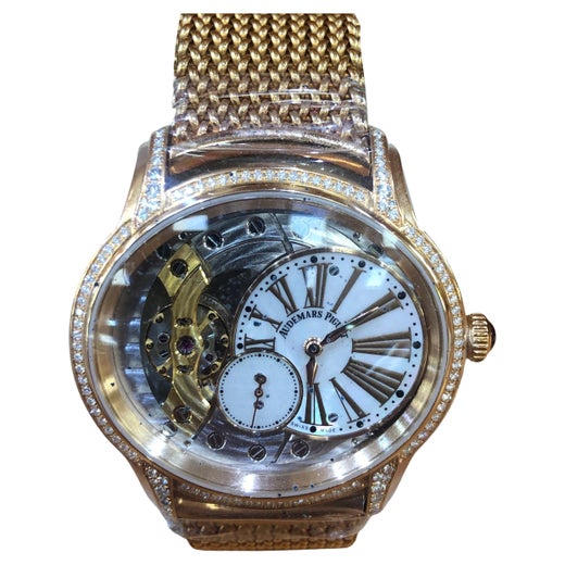 Audemars Piguet Ladies Yellow Gold Bamboo Bracelet Dress Style Quartz ...