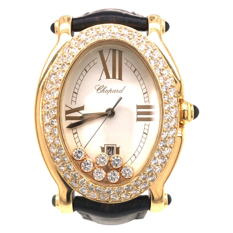 Chopard Happy Sport Watch After Market Diamond Bezel at 1stDibs