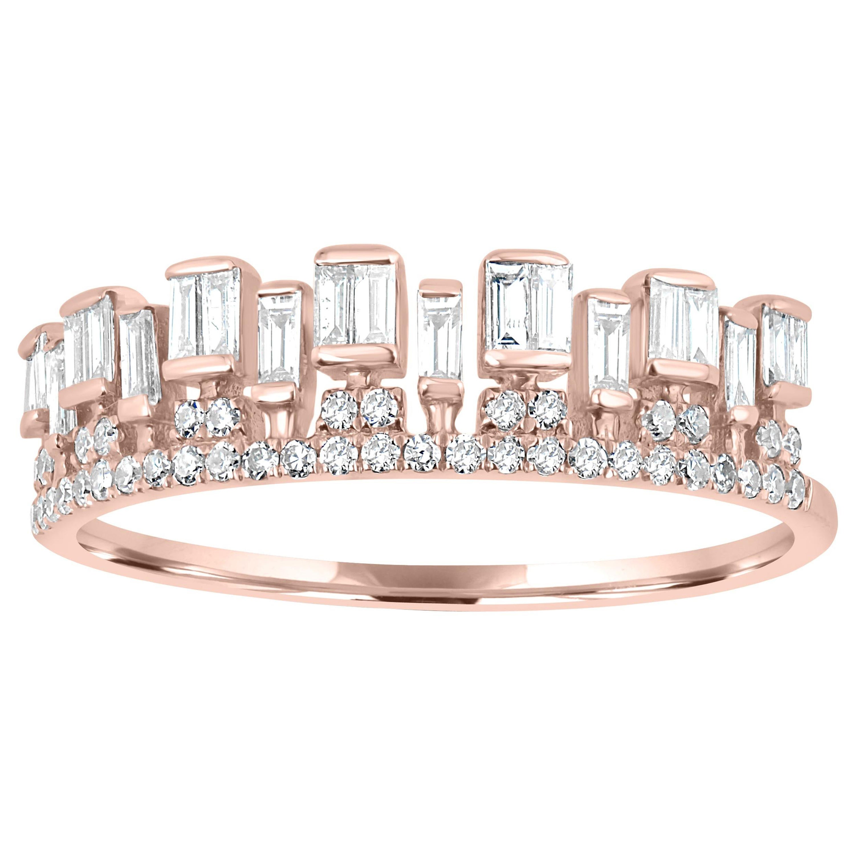 Rose Gold and Diamond Ring at 1stDibs