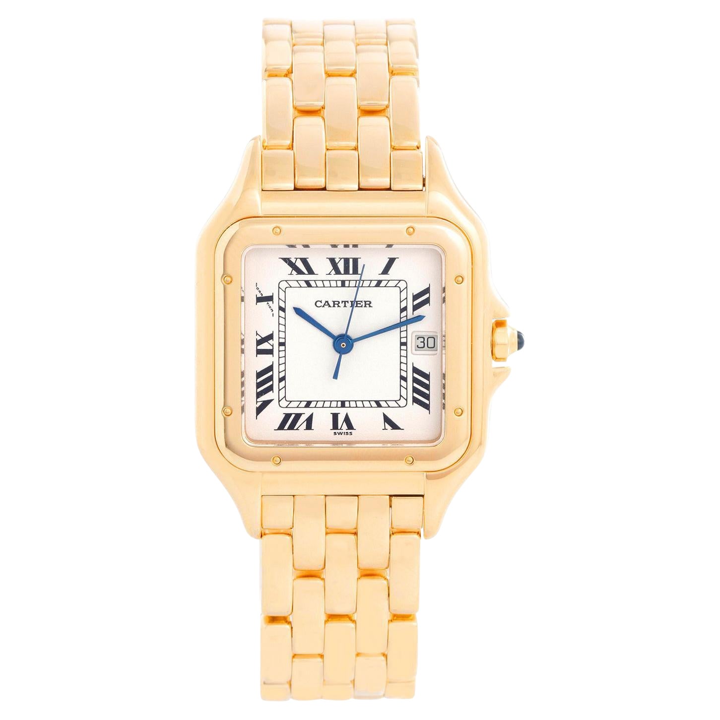 Cartier Panther 18k Yellow Gold Men's Quartz Watch with Date W25014B9 ...