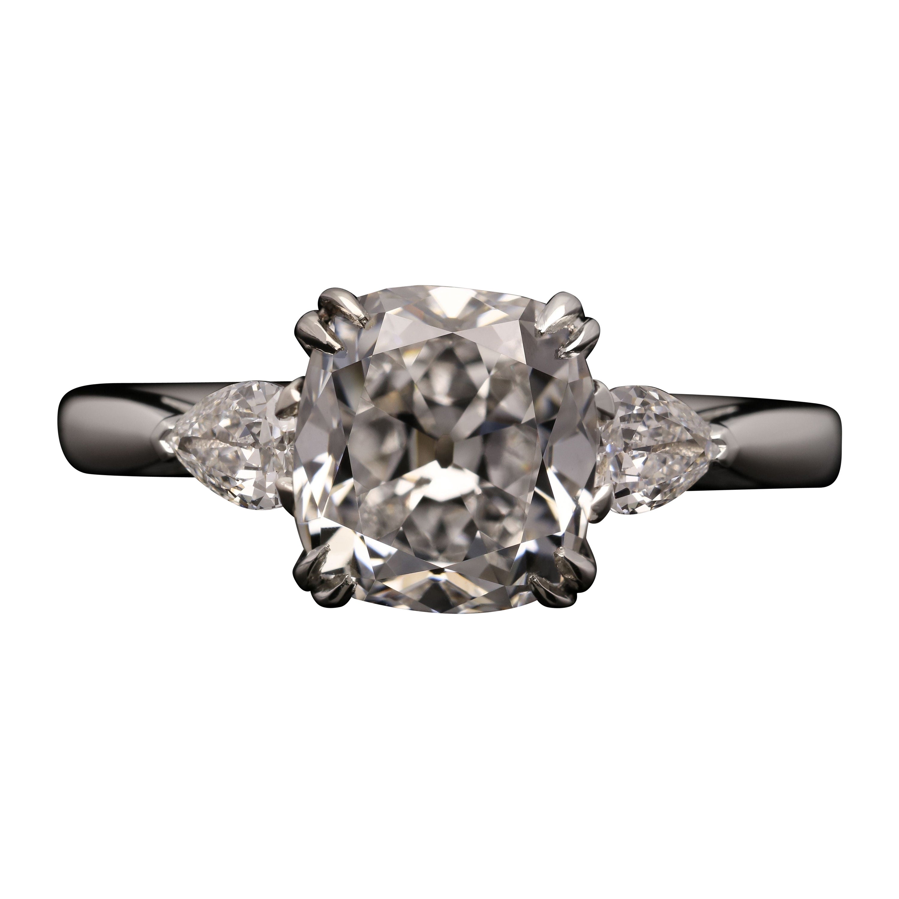 Brilliant 5.02ct Fancy Cut Diamond Ring For Sale at 1stDibs