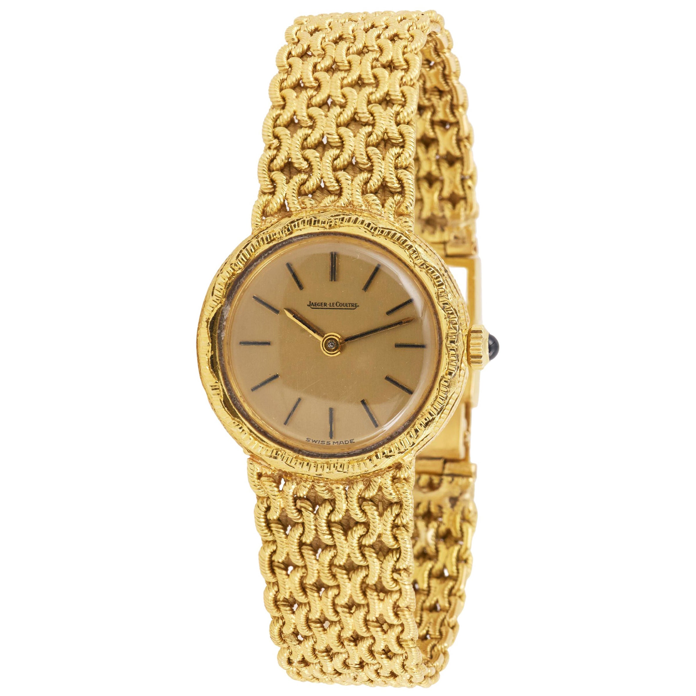 Jaeger LeCoultre Lady's Bracelet Watch in 18K Yellow Gold For Sale at ...