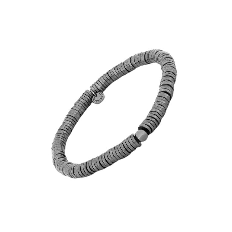 Pure Disc Expandable Bracelet in Black Rhodium Plated Silver, Size M ...