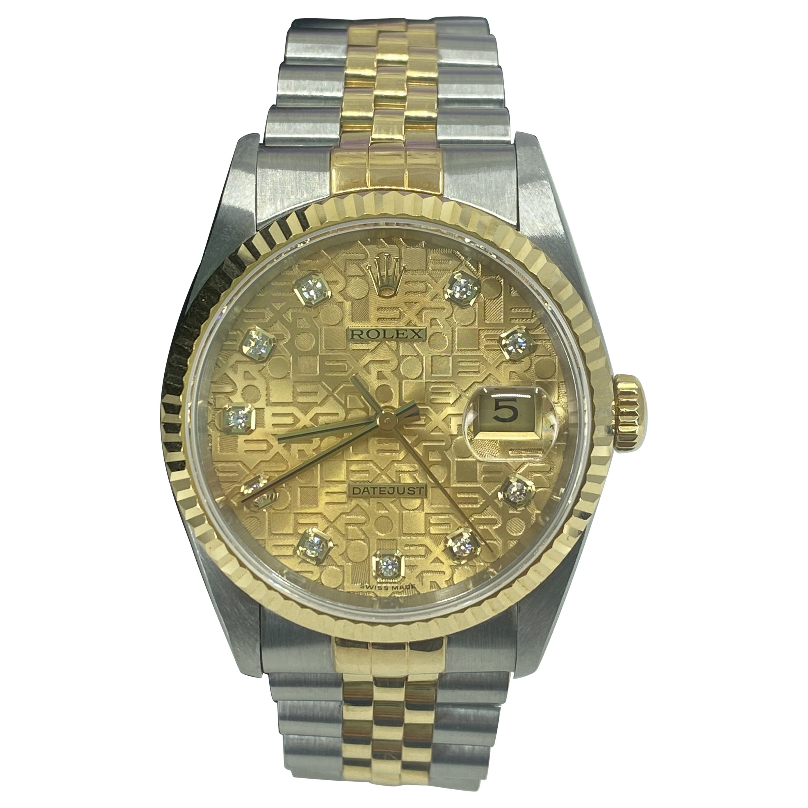 Rolex DateJust Ref 16233 Mother of Pearl Dial, Two-Tone Gold / Steel at ...
