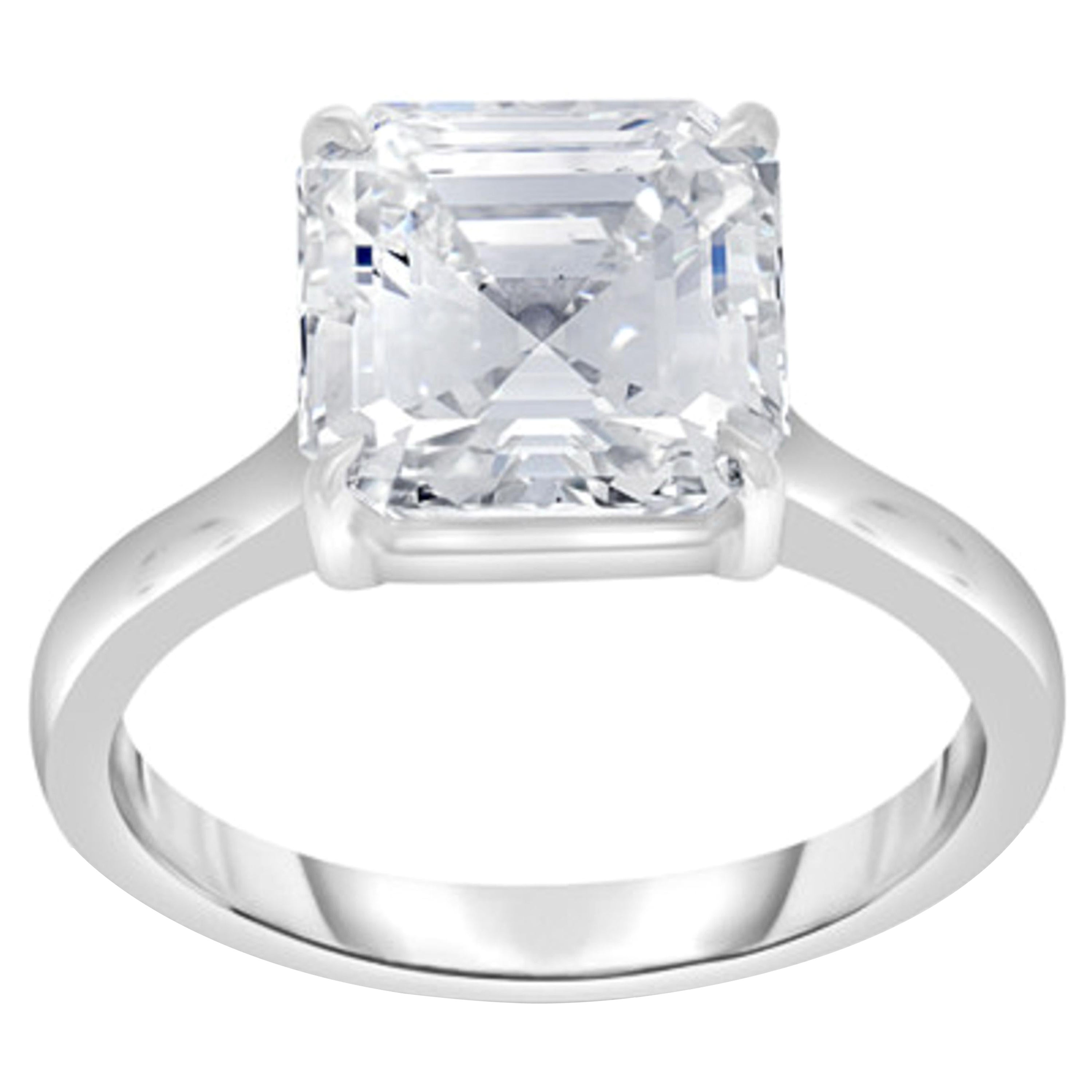 Unique GIA Christopher Designs Criss Cut Emerald Cut Engagement Ring ...