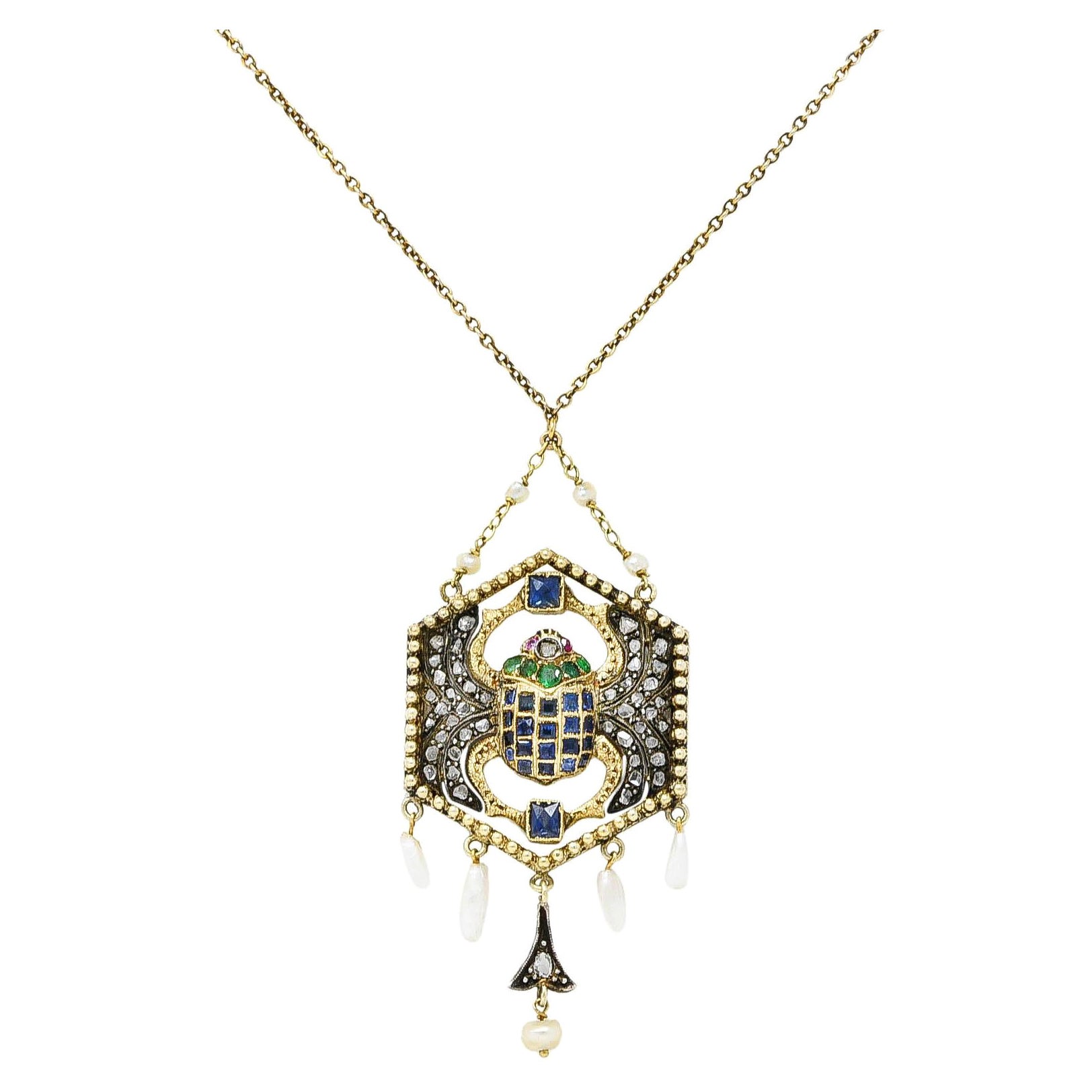 Frederick Mosell Egyptian Revival Necklace at 1stDibs | mosell jewelry